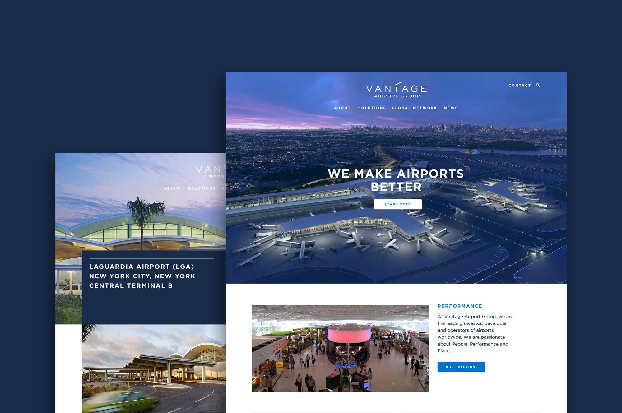 Website Design Agency for Vantage Airport Group | Carter Hales